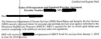 MHCP PCA Overpayments, Part 1: What to do when you receive a Notice of ...